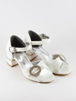White Communion Shoes With Heels